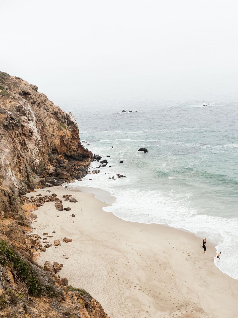 Free Stock Photo of Seaside cliff panorama with a couple | Download ...