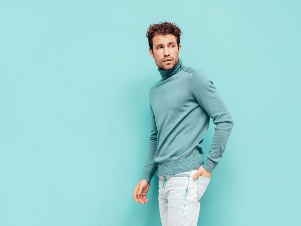 Free Stock Photo of A man in a blue sweater | Download Free Images and ...