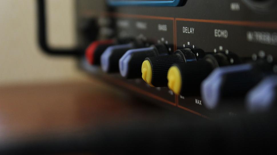 Free Stock Photo of Close-up of sound mixing console sliders | Download ...