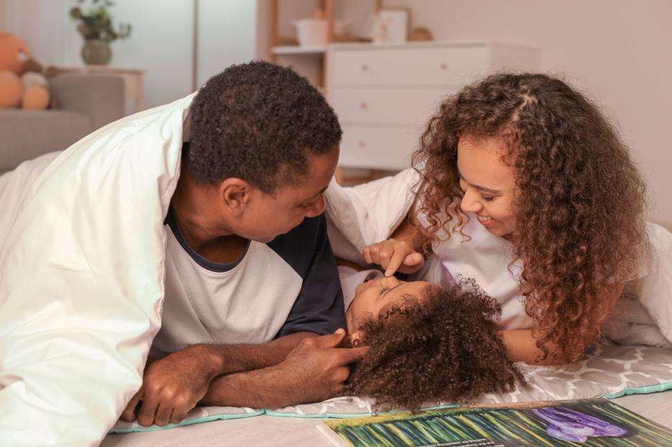 Free Stock Photo of Family comforting sick child in bed | Download Free ...
