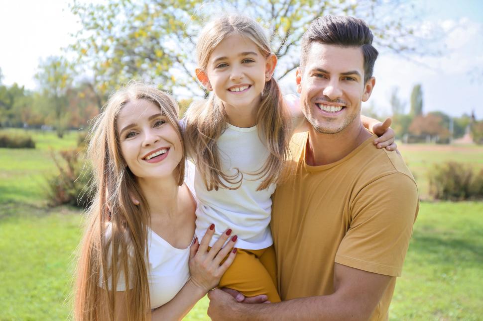 Free Stock Photo of Family portrait with happy parents and child ...