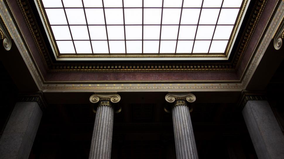 Free Stock Photo of Interior of a classic building with ornate ceiling ...