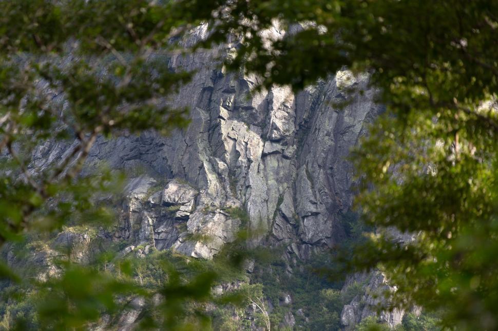 Free Stock Photo of Rocky cliff face framed by foliage | Download Free ...