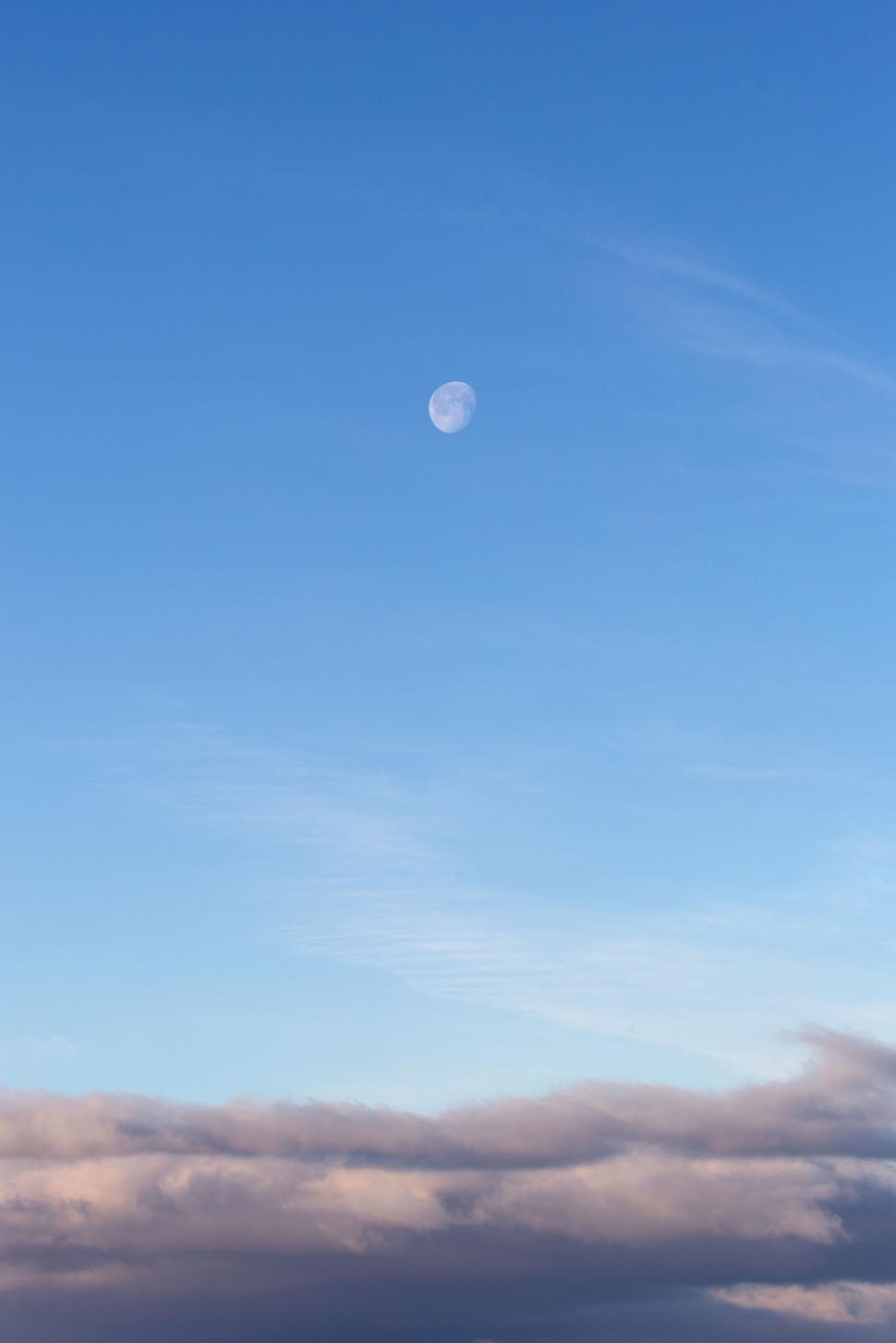 Free Stock Photo of Daytime sky with a visible full moon | Download ...