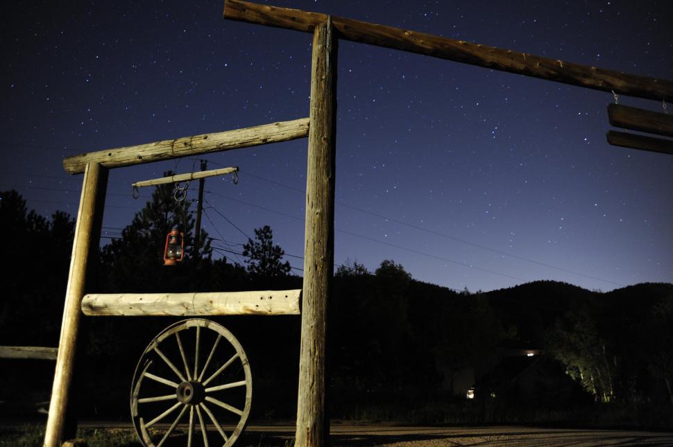 Free Stock Photo of Lantern and Wheel with evening sky in the ...