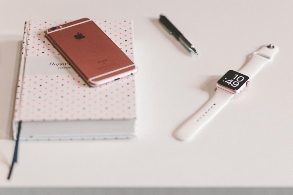 Free Stock Photo of iPhone and Apple watch on a table | Download Free ...