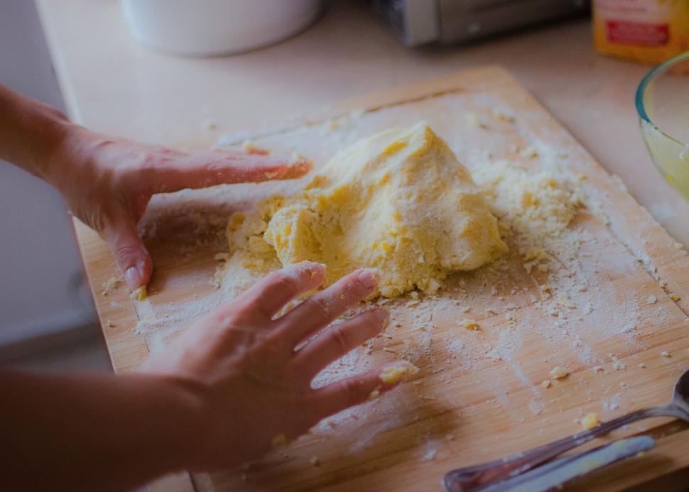 Free Stock Photo of Kneading dough on a floured surface | Download Free ...