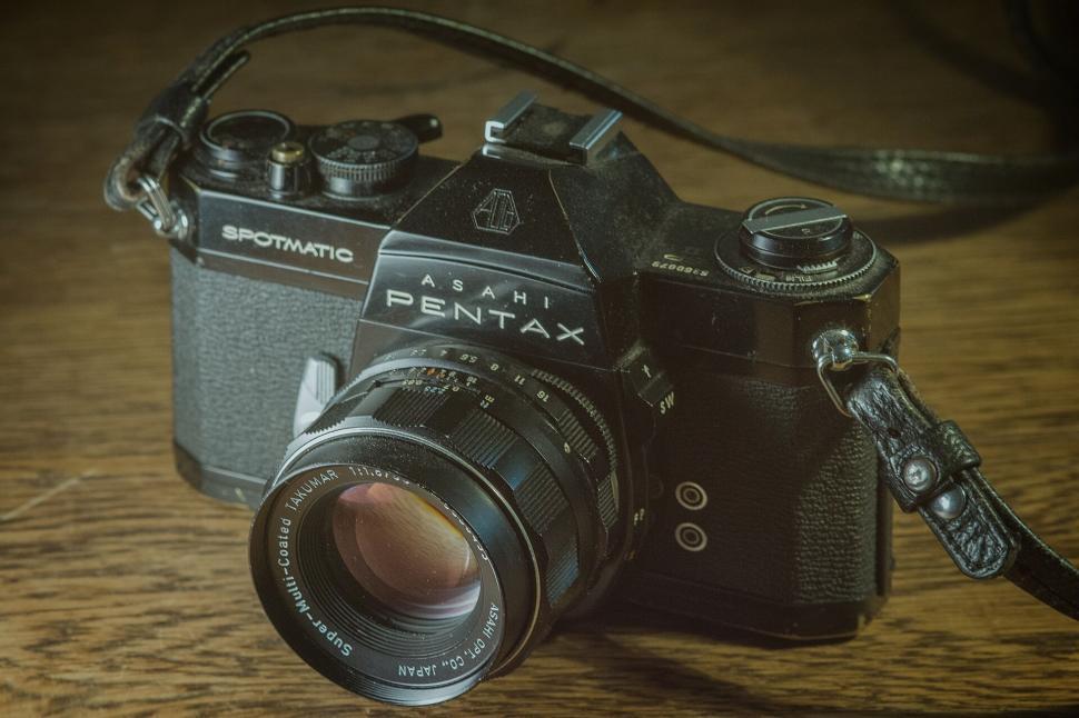 Free Stock Photo of Vintage Asahi Pentax camera on table | Download ...