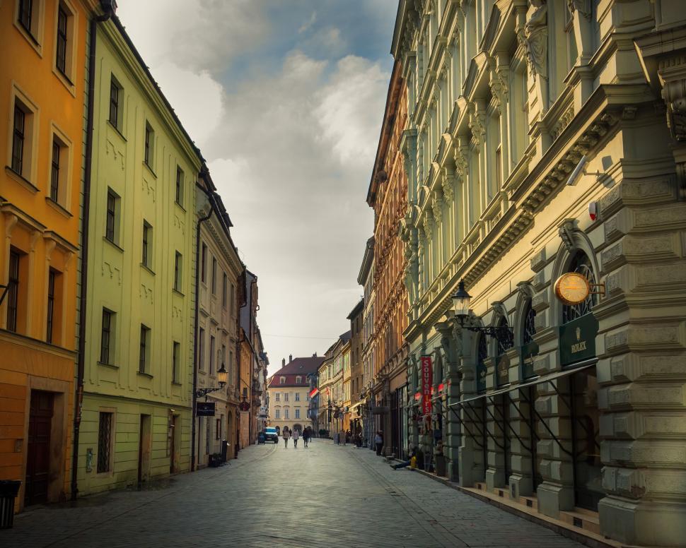 Free Stock Photo of Historic European street in morning light ...