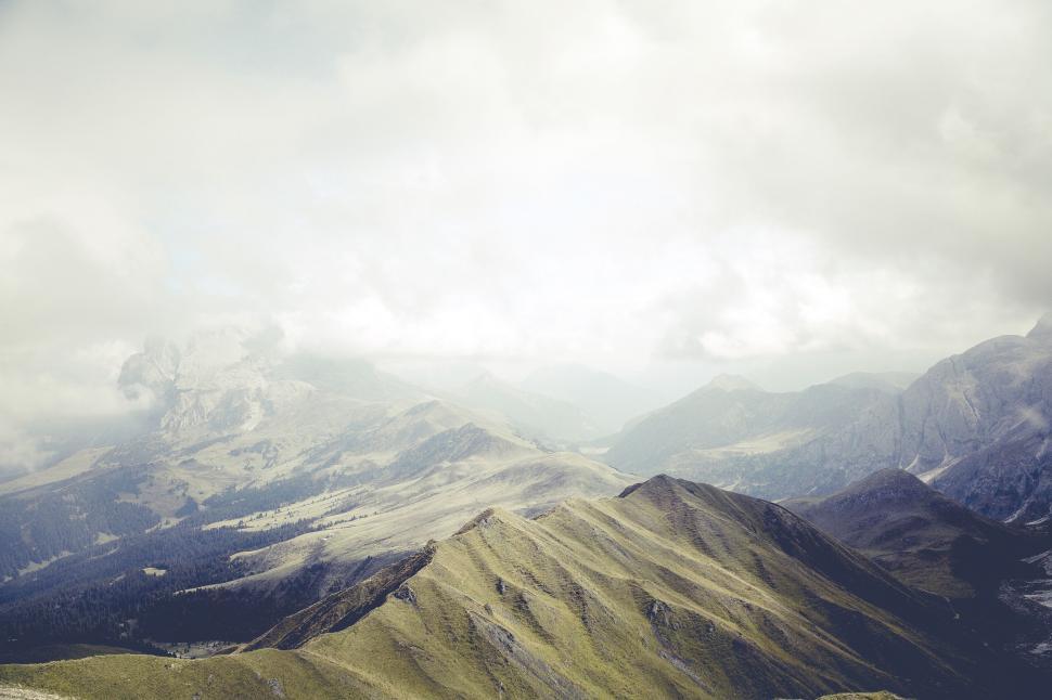 Free Stock Photo of Misty mountain landscape with soft light | Download ...