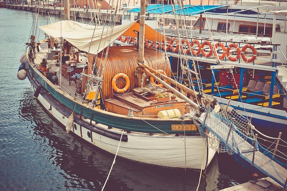 Free Stock Photo of Classic sailboat docked at the marina | Download ...