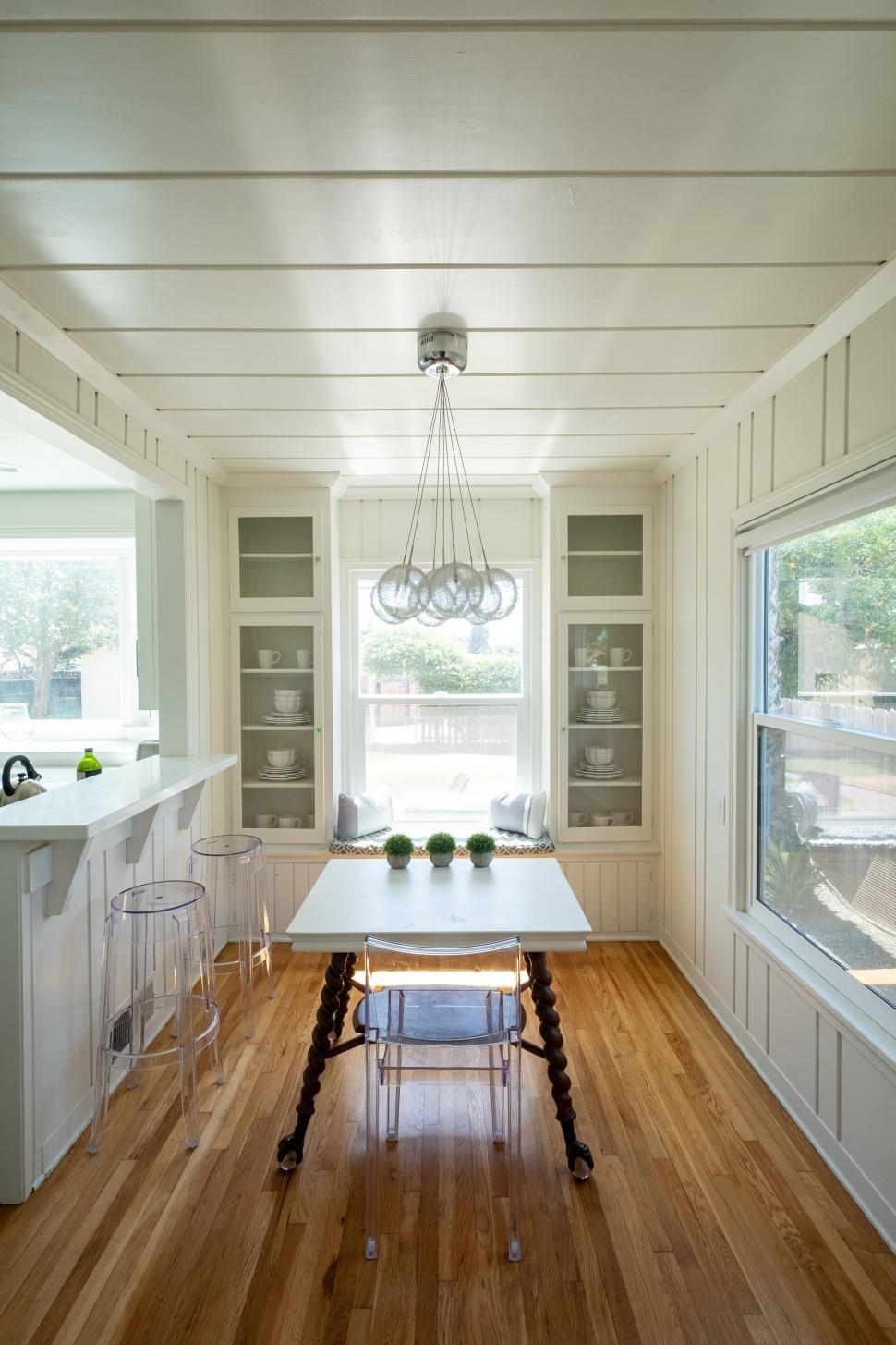 Free Stock Photo of Bright dining area with modern white interior ...