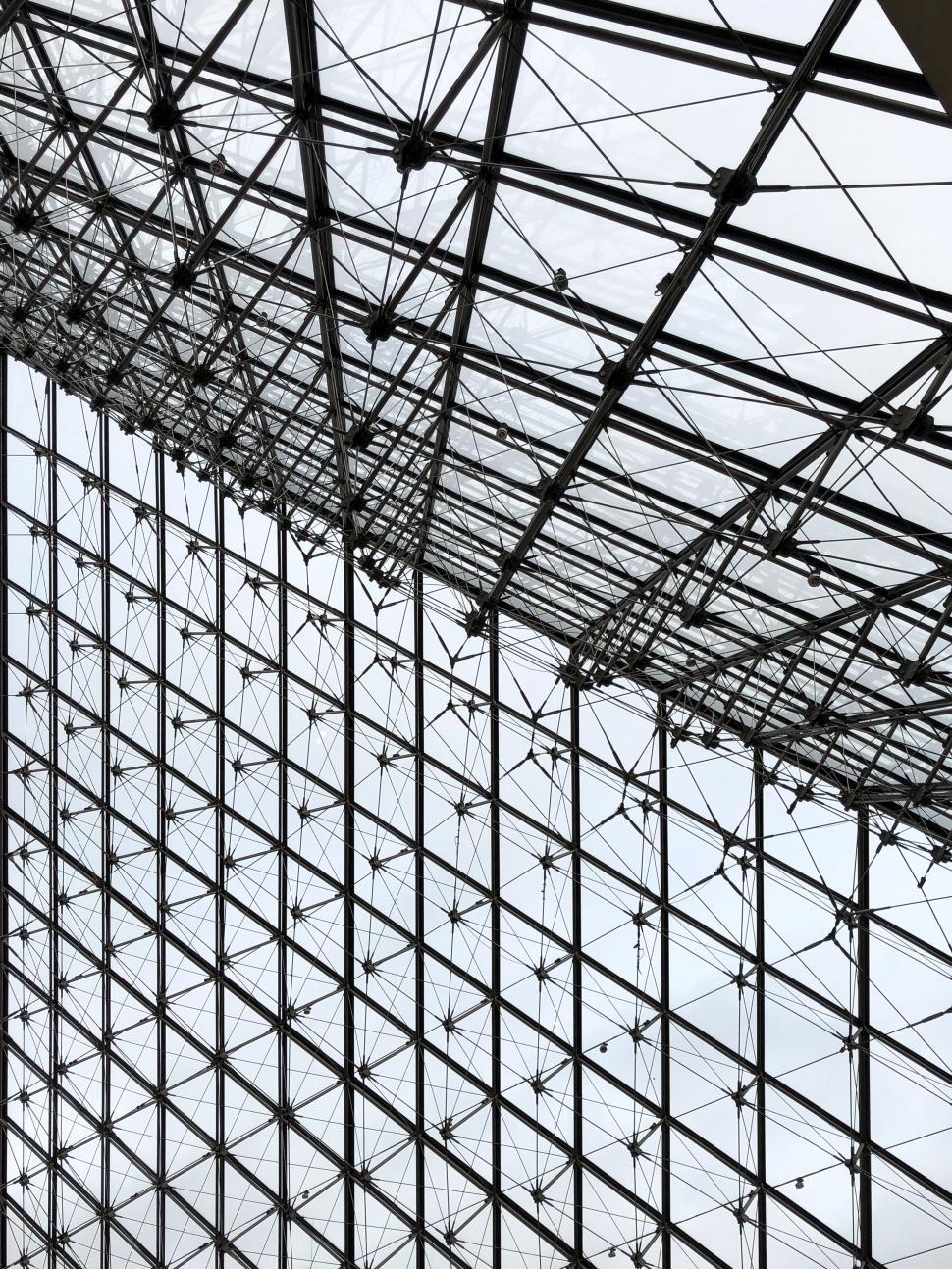 Free Stock Photo of Geometric steel dome structure against sky ...