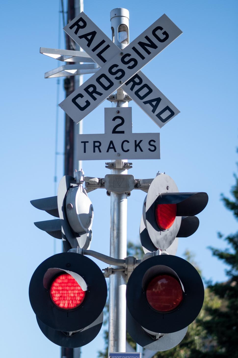 Free Stock Photo of Railroad crossing signal stopped train | Download ...