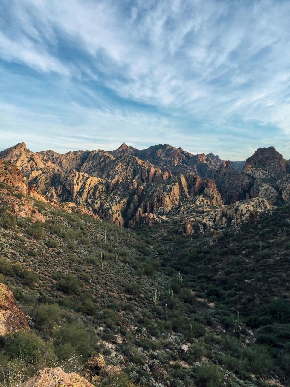 Free Stock Photo of Rugged desert landscape with vibrant sky | Download ...