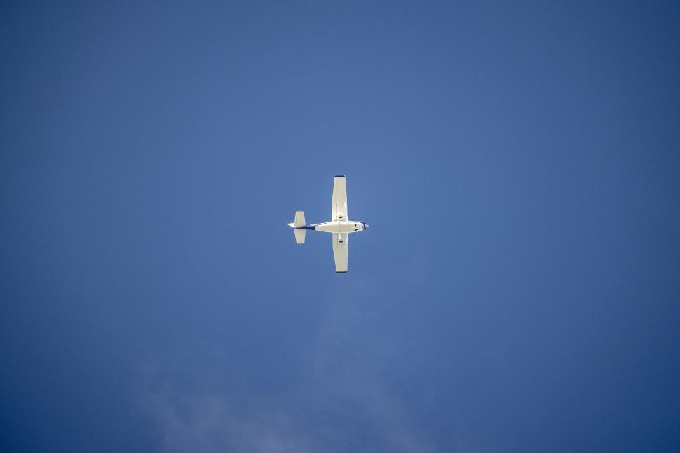 Free Stock Photo of Small airplane flying in the blue sky | Download ...
