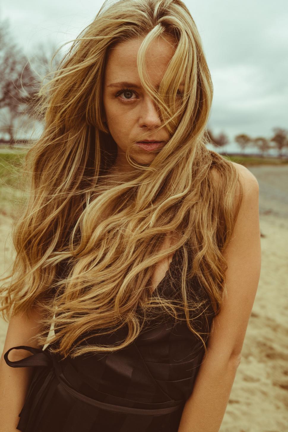 Free Stock Photo of Intense woman with windblown hair | Download Free ...