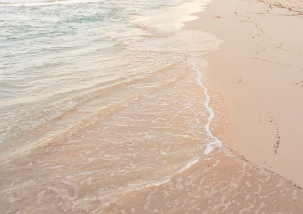 Free Stock Photo of Gentle waves washing over sandy beach | Download ...
