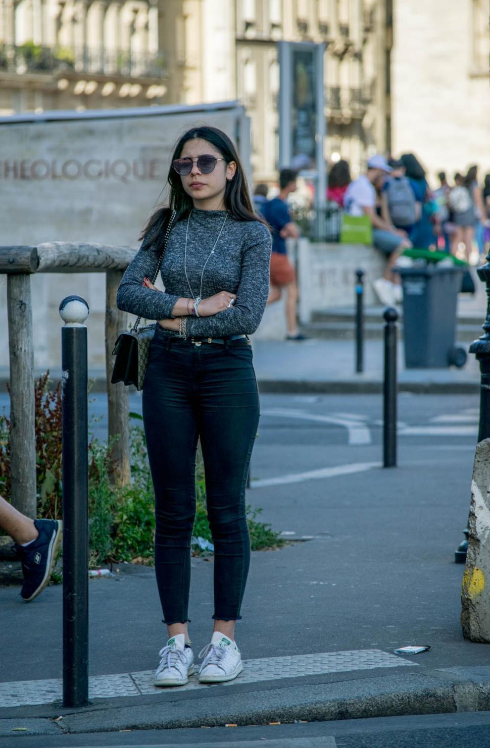 Free Stock Photo of Woman standing alone on busy street | Download Free ...