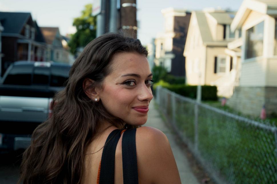 Free Stock Photo of Smiling woman in urban neighborhood | Download Free ...