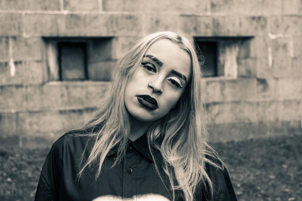 Free Stock Photo of Black and white photo of pensive woman | Download ...