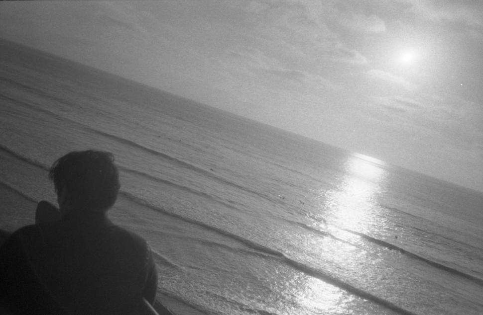 Free Stock Photo of Person watching sunset over the ocean | Download ...