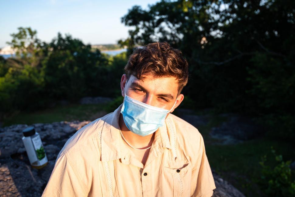 Free Stock Photo of Man facing sunset on scenic overlook | Download ...