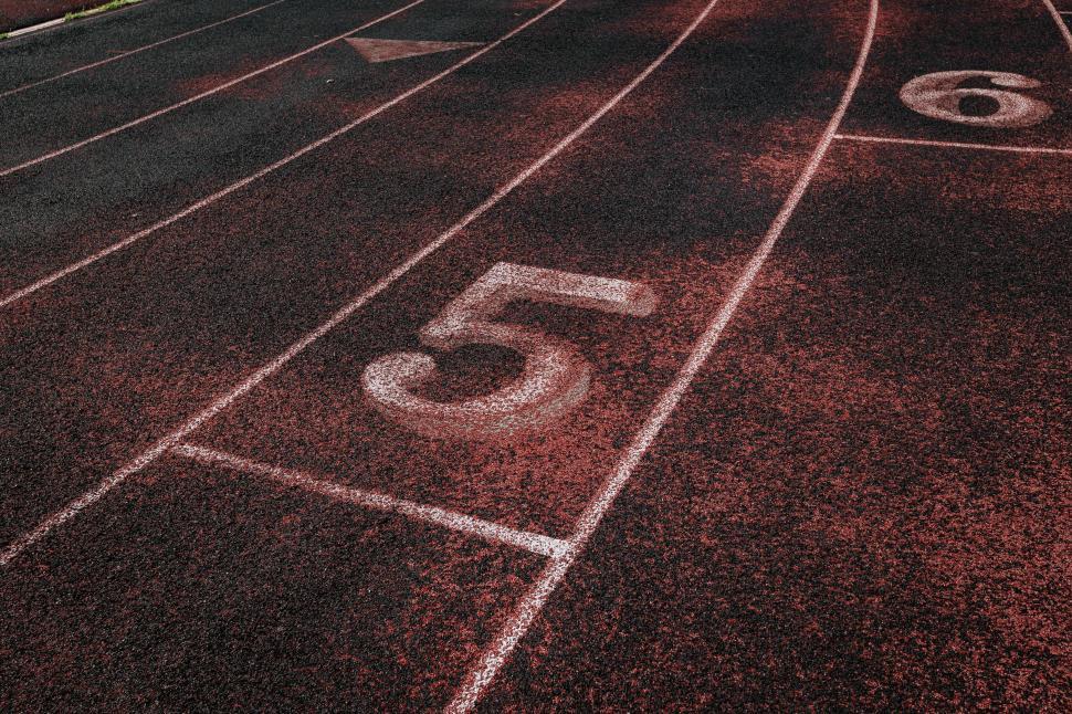 Free Stock Photo of Close-up of numbered racing track lanes | Download ...