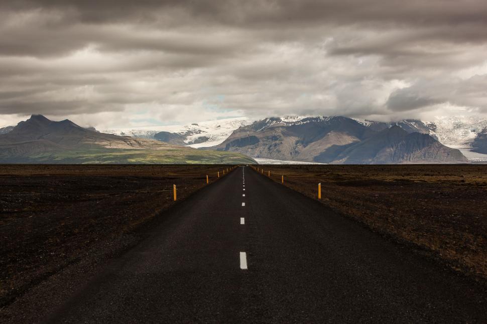 Free Stock Photo of Open road leading toward mountain range | Download ...