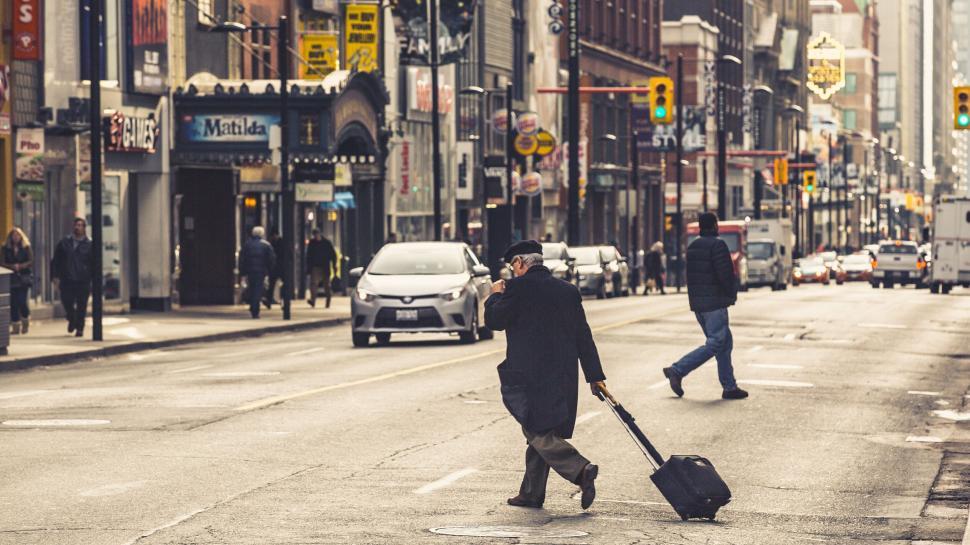Free Stock Photo of Urban street scene with pedestrian crossing ...