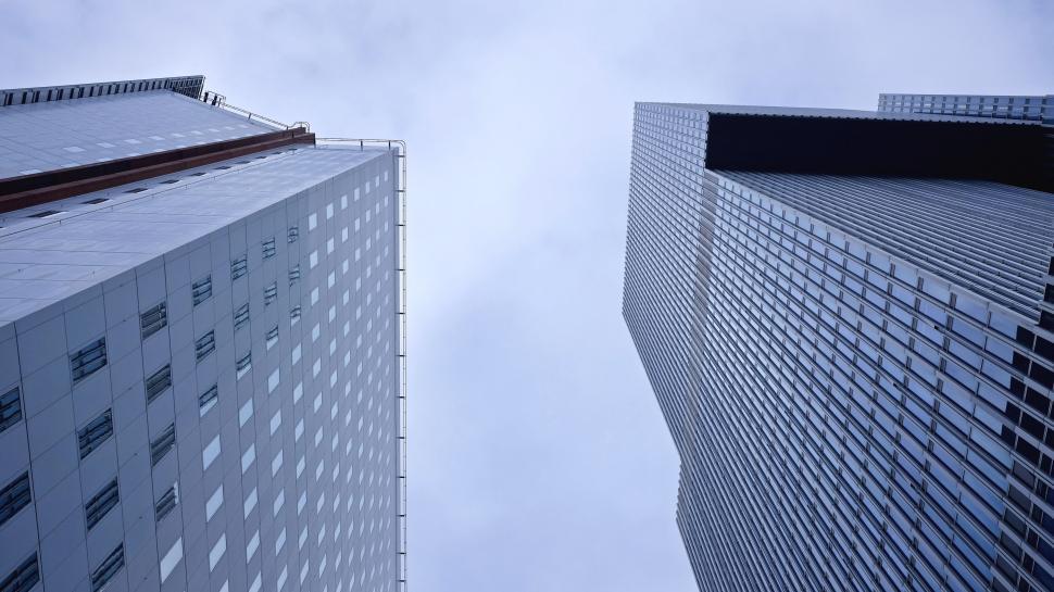 Free Stock Photo of High-rise buildings seen from street level ...