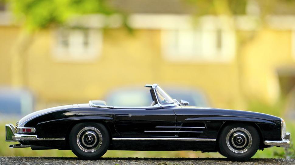 Free Stock Photo of Vintage black convertible model car close-up ...