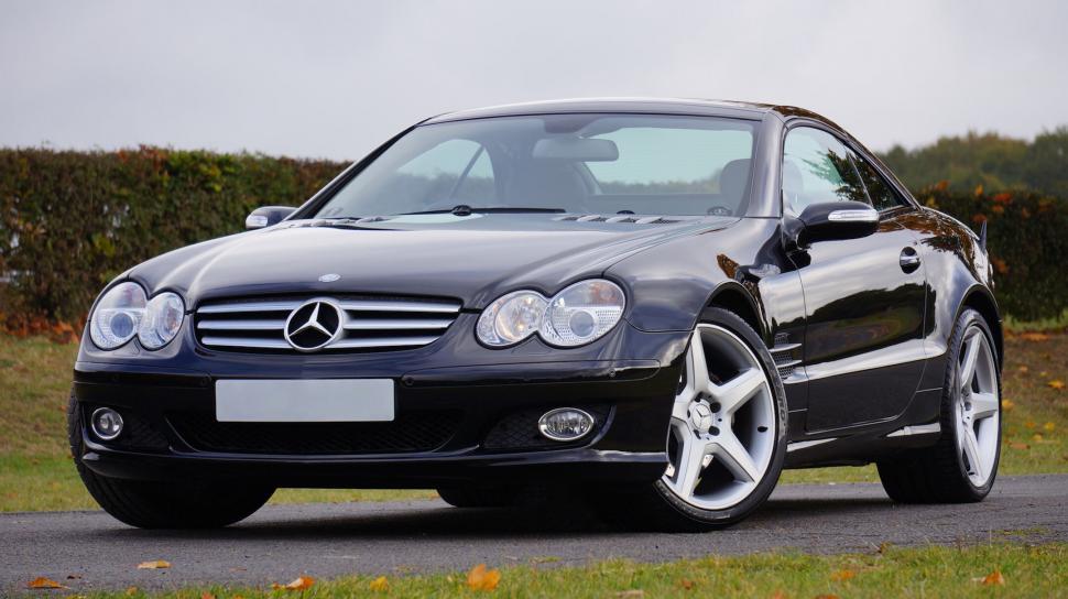 Free Stock Photo of Elegant black Mercedes-Benz CLK coupe | Download ...
