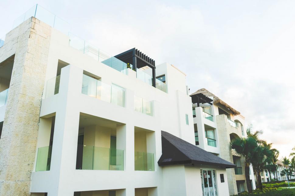 Free Stock Photo of Modern apartment building with clear sky backdrop ...