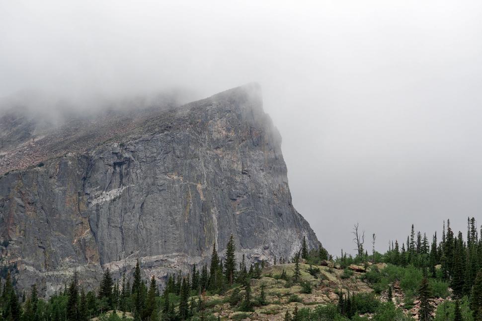 Free Stock Photo of Majestic fog-covered mountain cliff | Download Free ...