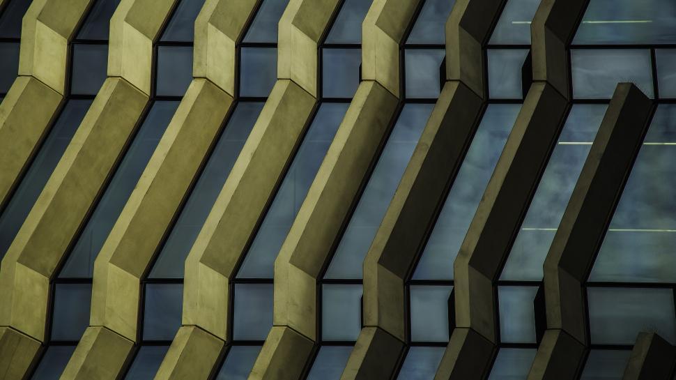 Free Stock Photo of Intricate geometric facade of a modern building ...