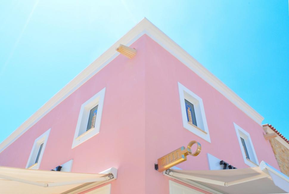 Free Stock Photo of Bright pink corner of a Mediterranean building ...