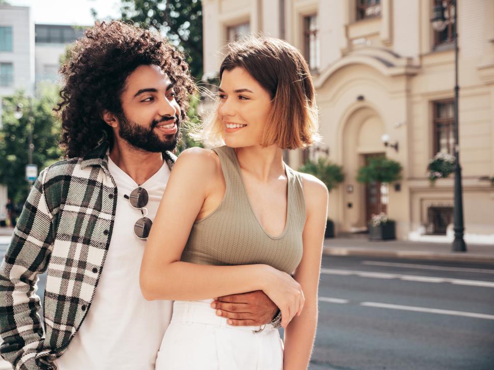 Free Stock Photo of A man and woman standing on a street | Download ...
