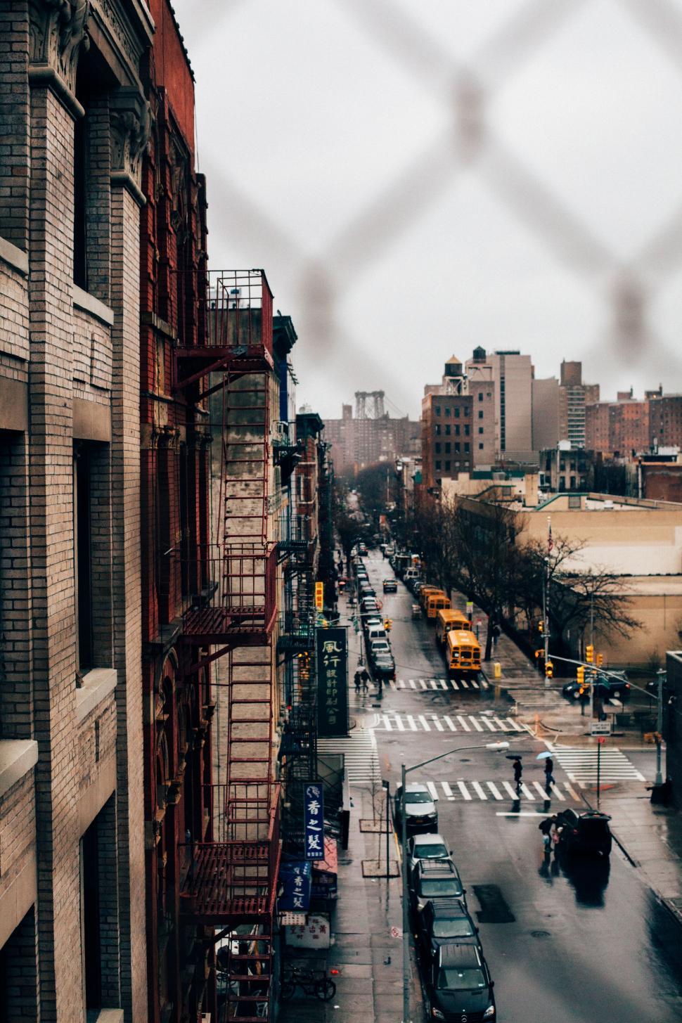 Free Stock Photo of Urban street view through a fence blur | Download ...