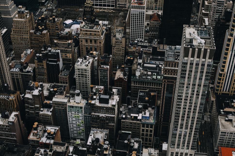 Free Stock Photo of Dense aerial view of city architecture | Download ...