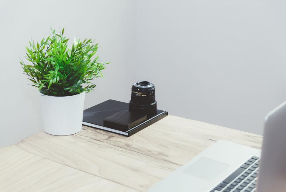 Free Stock Photo of Professional camera on a modern workspace ...