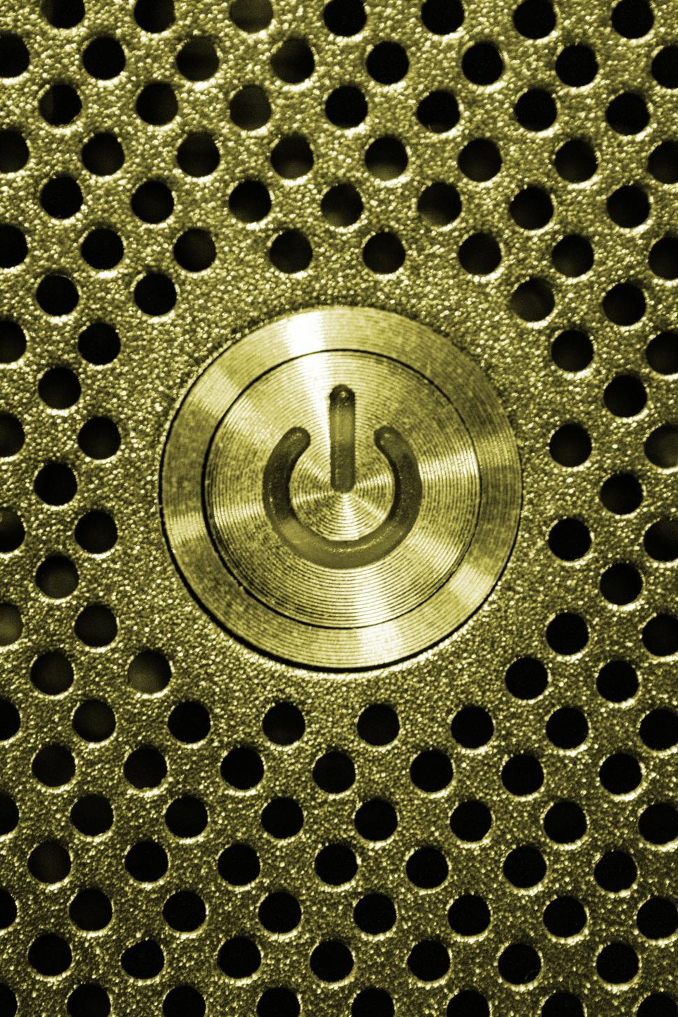 Free Stock Photo of Golden power button on metal surface | Download ...