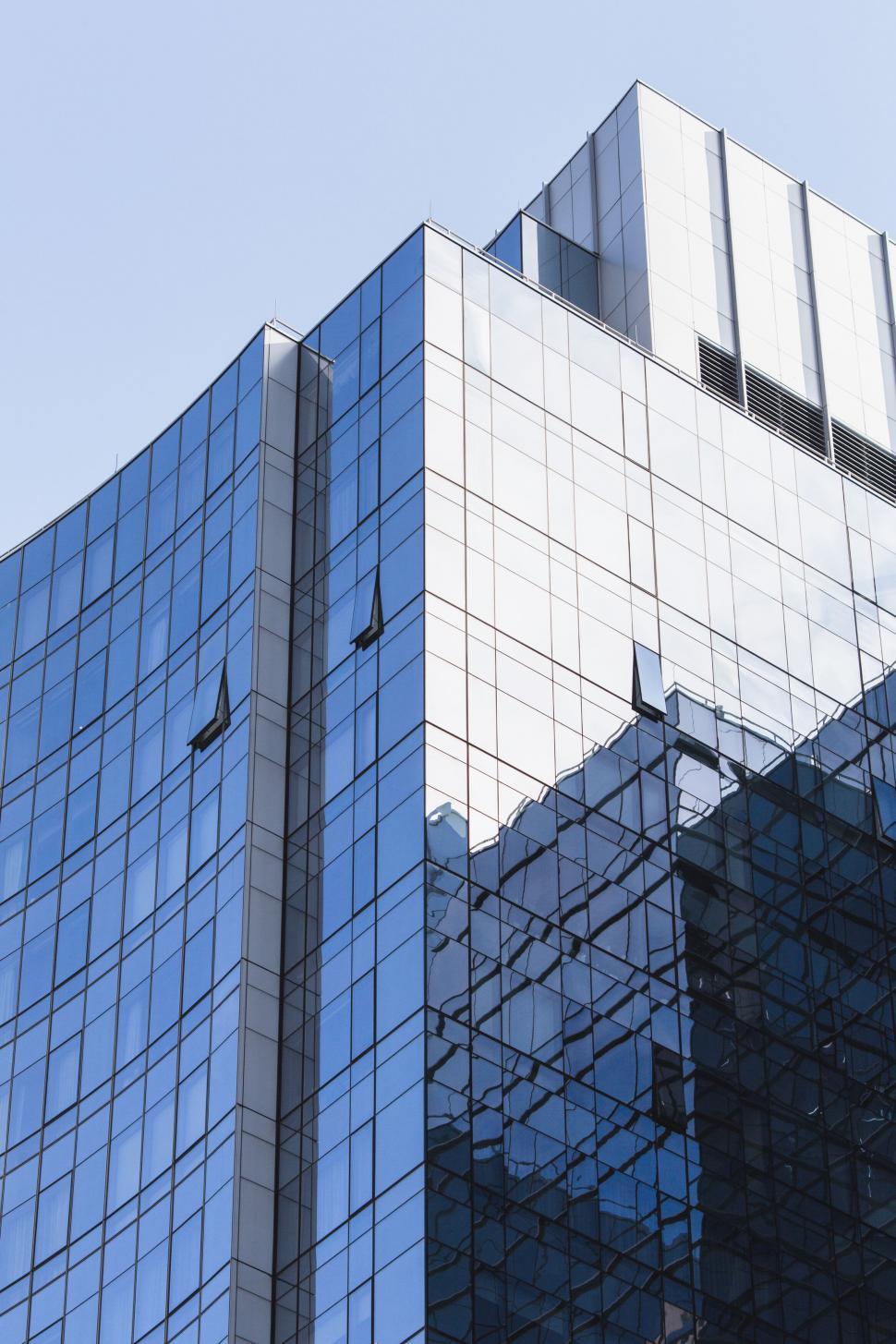Free Stock Photo of Modern glass skyscraper facade close-up view ...