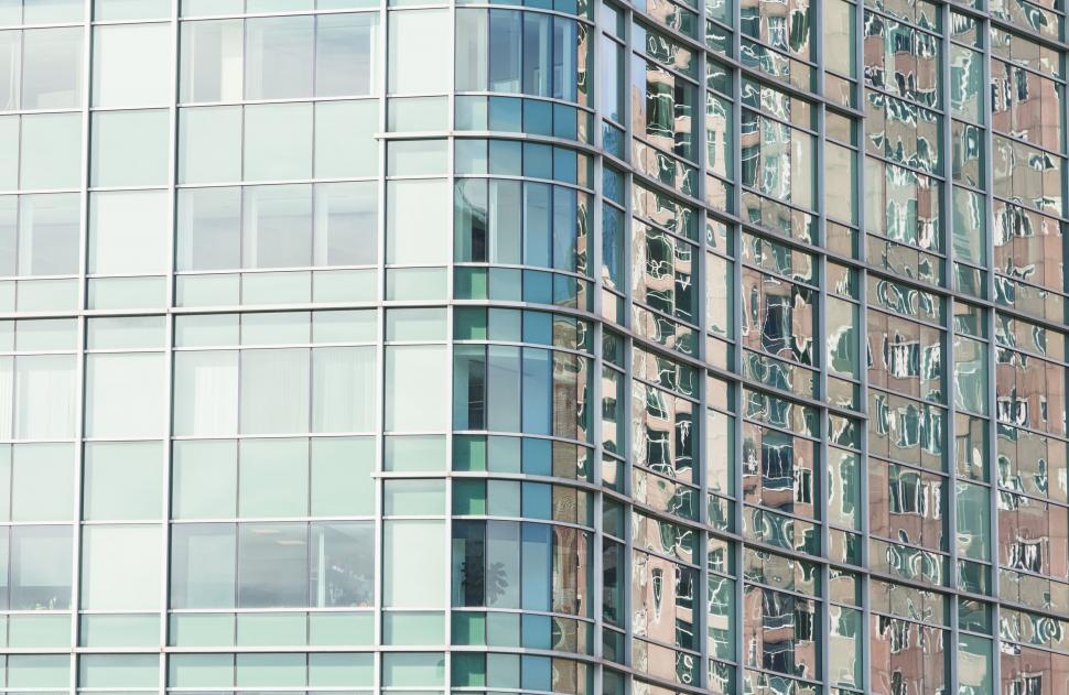Free Stock Photo of Curved glass office building facade | Download Free ...