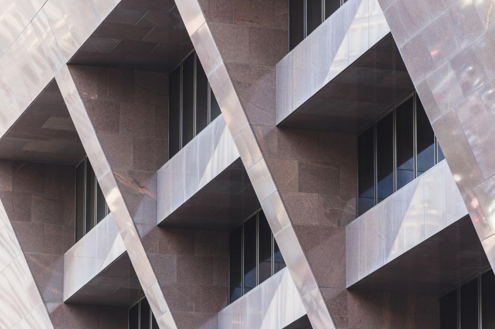 Free Stock Photo of Geometric architecture of contemporary building ...