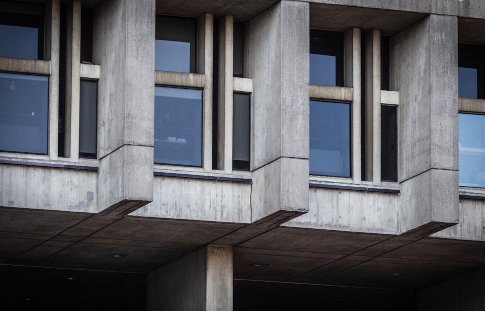 Free Stock Photo of Brutalist style architecture with unique windows ...