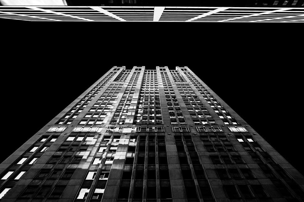 Free Stock Photo of Abstract view of a skyscraper with light trails ...