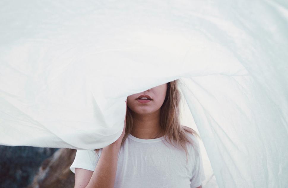 Free Stock Photo of Person covered by a translucent fabric | Download ...