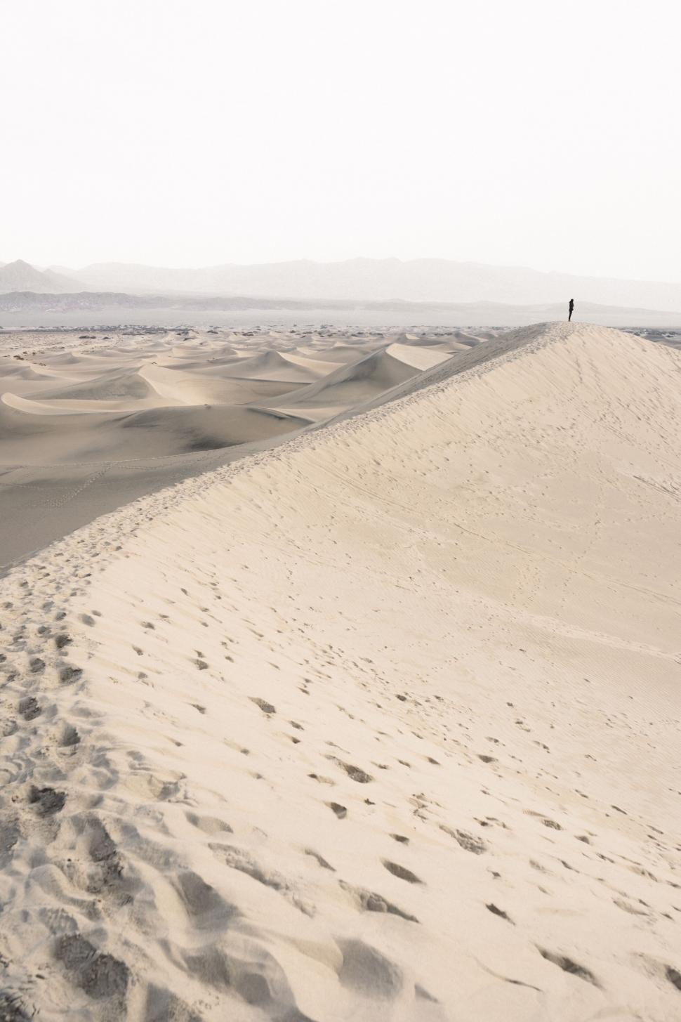 Free Stock Photo of Person walking on a desert ridge | Download Free ...