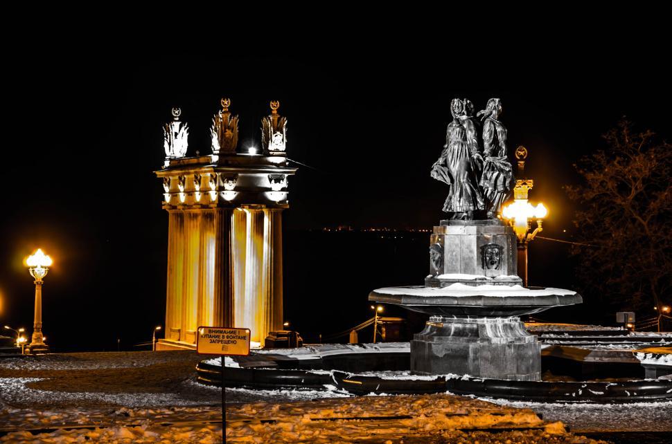 Free Stock Photo of Illuminated classical monument at night | Download ...